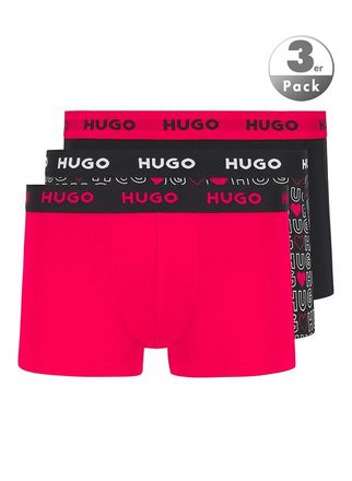 HUGO BOSS Herren Trunks rot Baumwolle & Mix Gemustert,unifarben