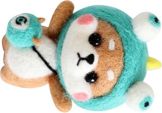 TOPBATHY DIY Nadelfilz Kit Shiba Inu Filztier f&uuml;r Anf&auml;nger und Fortgeschrittene Handgemachtes Wollfilz Materialpaket Kreatives Bastelset f&uuml;r Heimdekoration und