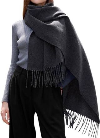 Generic Foulard Femme &Eacute;Charpe Chaude Ch&acirc;Le Chaud &agrave; Pompons Couleur Unie Pour Id&eacute;Al Pour LHiver Basiques Classique