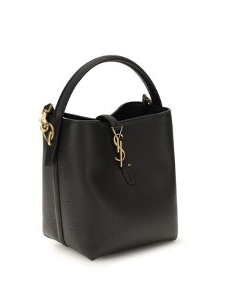 Saint Laurent Womens Le 37 Bucket Bag Nero Calf Leather Bos Taurus