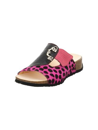 Think Think Mizzi Damen chromfrei gegerbte nachhaltige Pantolette, Fuxia/Kombi 9260, 39 EU