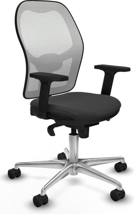 Piqueras y Crespo B&uuml;rostuhl, ideal f&uuml;r die Arbeit mit 2D-Armen, h&ouml;henverstellbare Lendenwirbelst&uuml;tze, ausgestattet mit 5 Positionen und eingespritztem Schaum. Wei&szlig;/Dunk