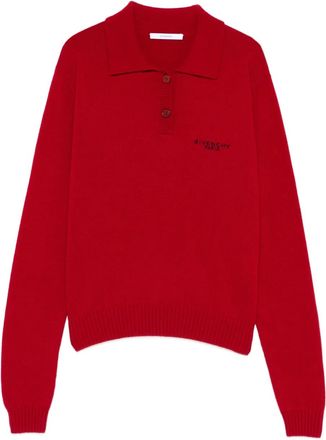 Givenchy long-sleeves polo top - Rot