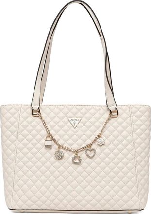 Guess Co sac cabas matelassé à breloque - Tons neutres