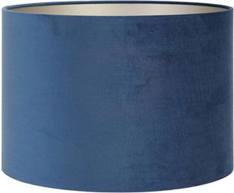 Light & Living Lampenschirm - Velours - blau - textil - ø 35cm - Light&living