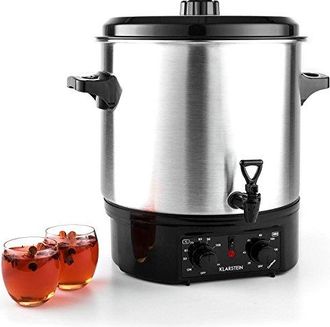 Klarstein Klarstein Biggie - Stérilisateur électrique, Cuve à stériliser, Faitout, Marmite à vin chaud, 27 l, 2000 w, Température réglable, Minuterie jusquà 120