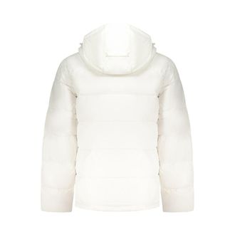 Calvin Klein Recycled Nylon with Removable Hood Down Jacket - White