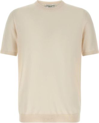 Roberto Collina Homme, Pulls, Beige, Taille: L Pull en coton l&eacute;ger