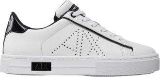 A|X Armani Exchange Baskets basses en cuir - Femme - Chaussures - Blanc - Taille: 36 1/2 EU