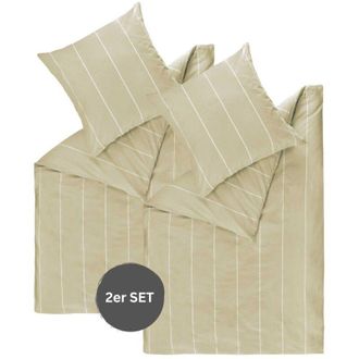Esprit Renforc&eacute; Bettw&auml;sche HARPLINES - 2er Set 140x200 cm, Beige