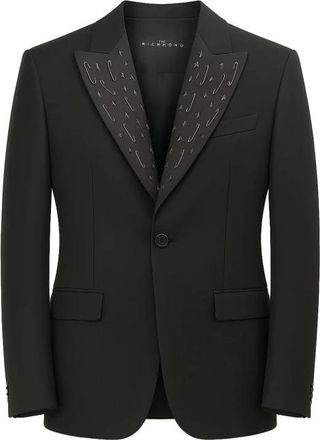 John Richmond Femme, Vestes, Noir, Taille: 42 FR Blazer Orn&eacute; de Broches