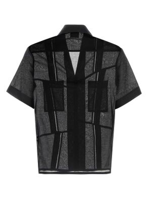 Magliano Mens Black Cotton Broken Shirt Exterior: Camicie