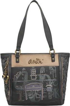 Anekke sac &agrave; &eacute;paule sac shopper Boutique Shoulder Bag Multicolor bleu marine