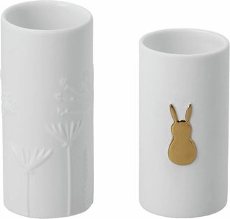 R&auml;der Minivasen 2er Set Goldhase