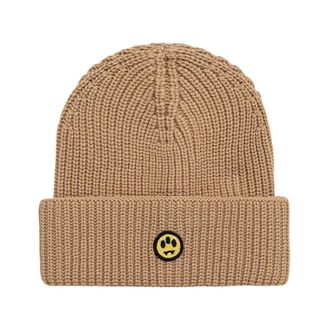 Barrow Barrow, Homme, Accessoires, Beige, Taille: ONE Size Bonnet en Maille C&ocirc;tel&eacute;e