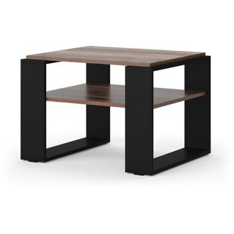 Vicco Couchtisch Helm, Antikholz, 65.6 x 55,8 cm mit Ablage