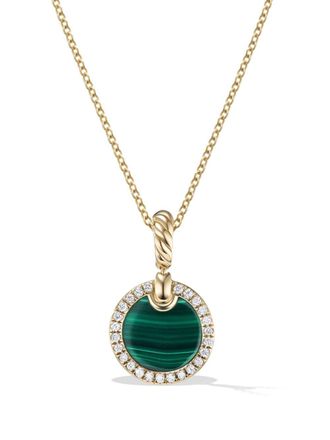 David Yurman collier Petite DY Elements en or 18ct pav&eacute; de diamants (17,8 mm)