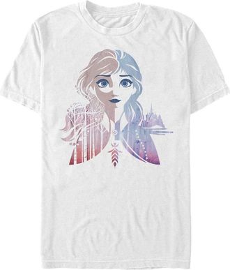Disney Unisex Frozen 2 Anna Seasons Organic Short Sleeve T-Shirt, Wei&szlig;, M