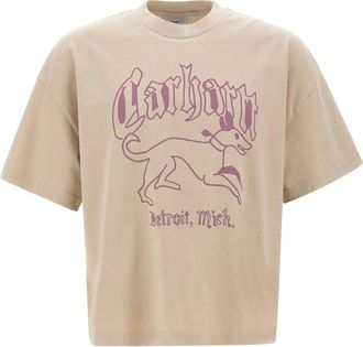 Carhartt Work in Progress Homme, Tops, Beige, Taille: XL S/S Hackwork T-Shirt