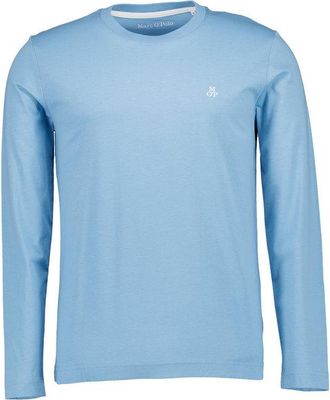Marc O'Polo Herren Longsleeve blau Baumwolle