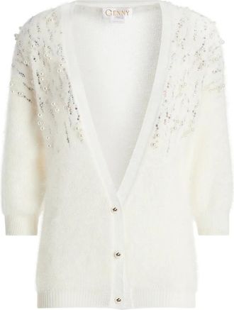 Genny Cardigan en maille - Femme - Pulls - Blanc - Taille: 36 FR