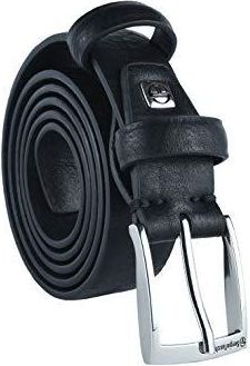 Sergio Tacchini Ceinture Homme Extérieur Cuir PU Intérieur, Boucle Sans Nickel (Noir (697) 3 cm, 115 (tg 50-52))