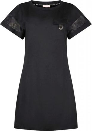 Liu Jo Femme, Robes, Noir, Taille: 40 FR Robe courte avec d&eacute;tails en dentelle