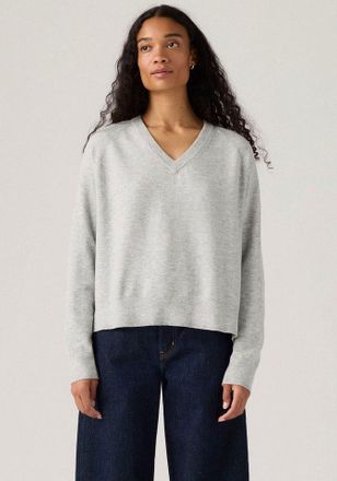 Levi's V-Ausschnitt-Pullover SUPER SOFT VNECK PULLOVER im Bund beidseitig mit kurzem Schlitz