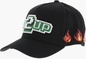 Dsquared2 Embroidered Cotton Gabardine Baseball Cap size One Size