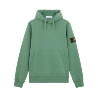 Stone Island Kapuzen-Sweatshirt aus Baumwolle mit Fronttasche - - Sweatshirts & Hoodies - Herren - Gr&uuml;n - M