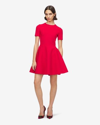 Alexander McQueen Fit-and-Flare-Minikleid - Item 863054Q1BGL6195