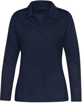 Trigema Poloshirt TRIGEMA Langarm Poloshirt ohne Knopfleiste (1-tlg)