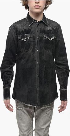 Dsquared2 Hemd CLASSIC WESTERN aus Denim mit doppelter Brusttasche Gr&ouml;&szlig;e 46