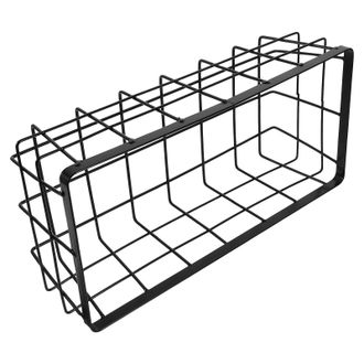 NUOBESTY Wandmontierter Metall Aufbewahrungskorb Großzügig Rechteckiger Wand Badezimmer Organizer aus Metall Glatte Kanten zur Aufbewahrung von Kosmetik und Du