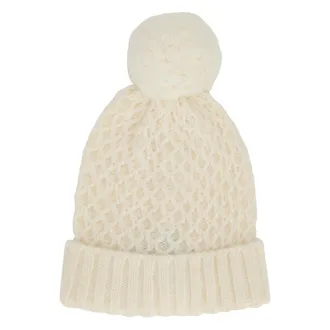 Moorer Bonnet en maille - Femme - Accessoires - Blanc - Taille: ONE Size
