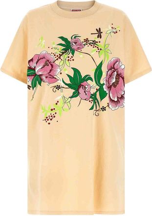 Kenzo Knielanges Kleid - Nude