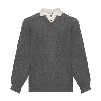 Eleventy Wollpullover - - Knitwear - Herren - Grau - XL
