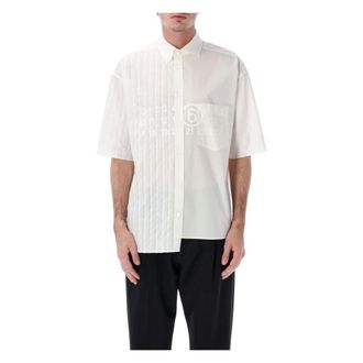 Maison Margiela Homme, Chemises, Blanc, Taille: M Bowling Shirt Numbers