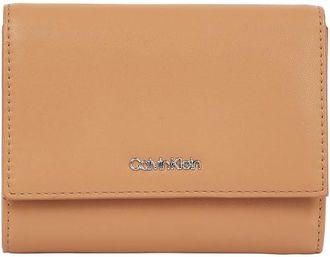 Calvin Klein Portefeuille Femme Trifold Petit, Marron (Lion), Taille Unique