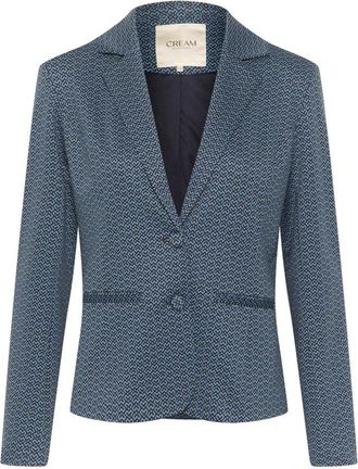 Cream Femme, Vestes, Bleu, Taille: 36 FR Geo Dot Captain Blazer Rayures Bleues