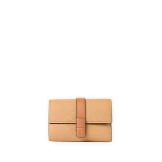 Loewe Petit portefeuille vertical en cuir de veau souple grain&eacute;