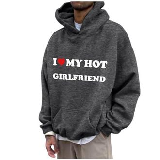 Generic 2026 Cadeau de Saint-Valentin Couple Style Sweat &agrave; capuche Veste europ&eacute;enne et d&eacute;contract&eacute;e, gris fonc&eacute;, 3XL
