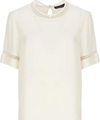 Fabiana Filippi Femme, Tops, Beige, Taille: 38 FR T-shirt en m&eacute;lange de soie