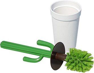 Qualy Qualy Toilettenbürste, Kunststoff, Weiß, Toilet Brush, Toilet Brush and Holder, Toilet Brush Cleaner, Toilet Brush and Holder Set, Cleaning, Toilet Br