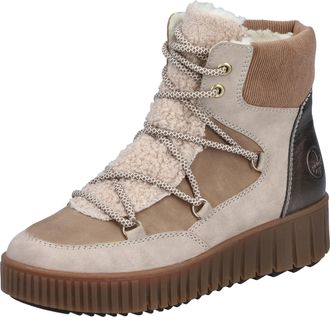 Rieker Y6120-60 Schnürstiefel Textil & Synthetik Damen in beige-Kombi - Gr. 42