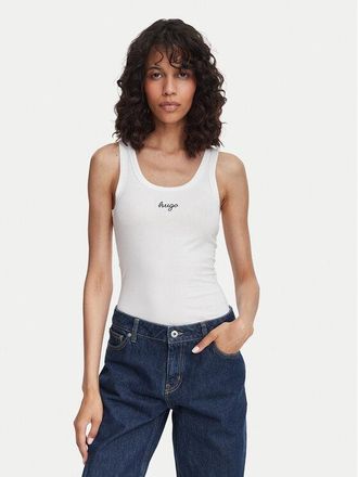 HUGO BOSS Top Damatank 50572293 Wei&szlig; Extra Slim Fit