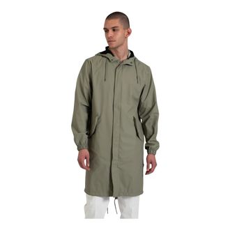 Rains Wasserdichter Polyester-Regenmantel mit Beschichtung - - Jackets - Herren - Gr&uuml;n - XS
