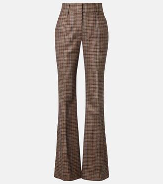 Gabriela Hearst Pantalon &eacute;vas&eacute; Rhein en laine et cachemire &agrave; motif pied-de-poule