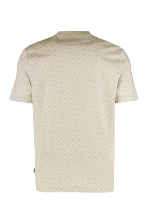 HUGO BOSS Cotton Jacquard T-Shirt - Beige