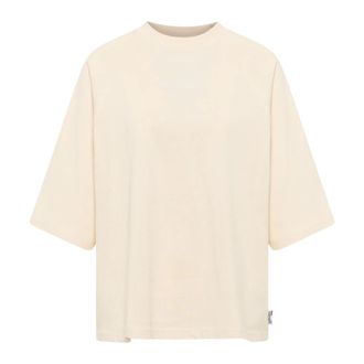Carlo Colucci Premium Familien Oversize T-Shirt - - Tops - Damen - Beige - M